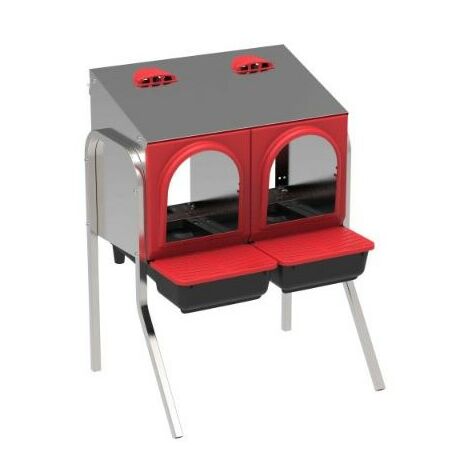 Nido per Galline 2 Compartimento con Gambe, 57 x 47 x 77 cm. Ponedero ...