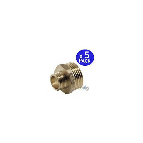 Set di 5 Nipplo in ottone 3/4'' x 1/2'' Accessorio in ottone Aenor ...