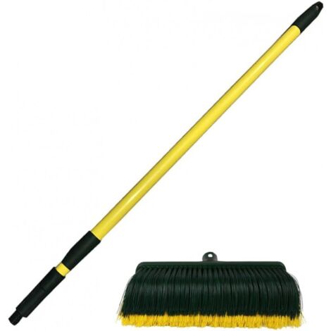 SPAZZOLA PER PRATO e TAPPETI estensibili da 0,8 a 1,4 metri per spazzare