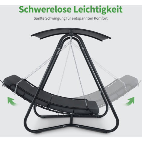 M MCombo Hollywoodschaukel mit Liegefunktion, Schaukelliege Outdoor ...