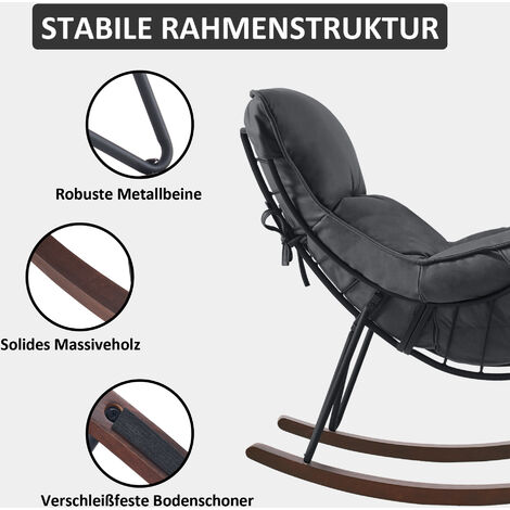 M MCombo Sessel Schaukelsessel mit Hocker, moderner Schaukelstuhl ...
