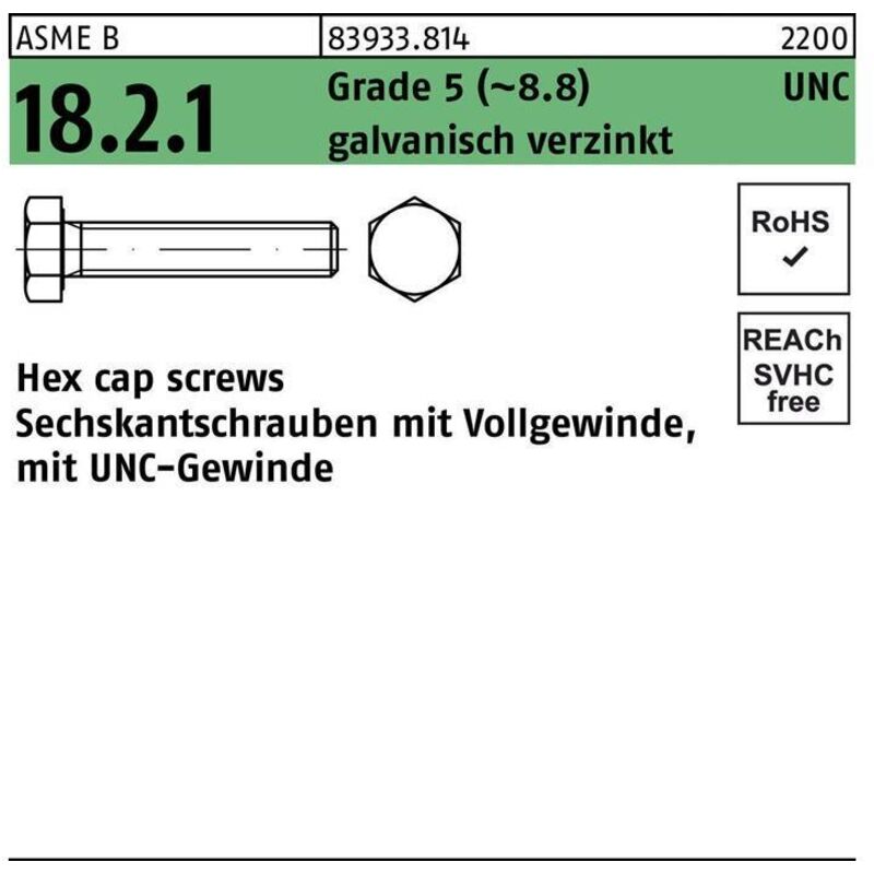 Vis hexagonale R 83933 m.UNC-Gewinde VG x19mm