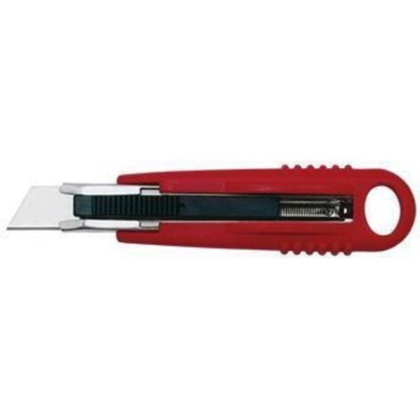 Safety Cutter avec retour automatique de la lame, 2 lames de rechange incl.