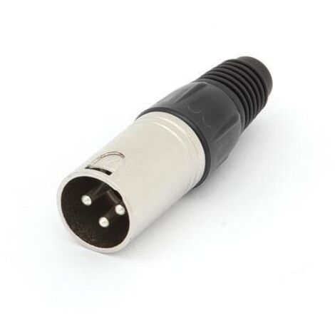 FICHE XLR MALE NICKELEE 3 BROCHES