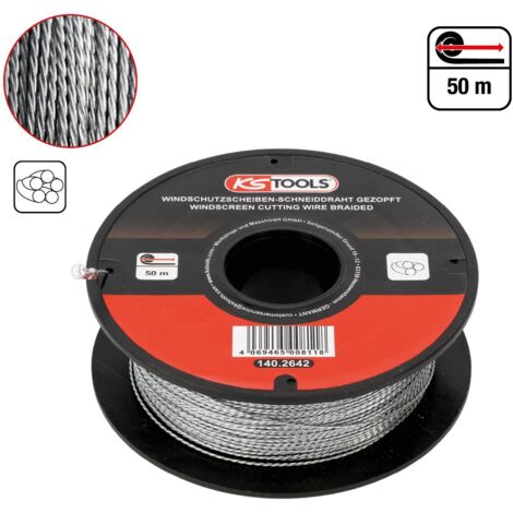 Fil de coupe, fil tressé 0,8mm, 50 m