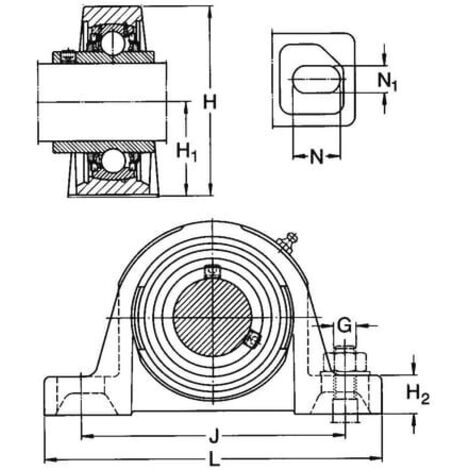 Stehlagergehäuse SY508 M 80mm 1St./VE SKF