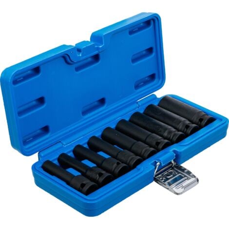 Jeu de douilles à choc, profil E, longues 12,5 mm (1/2") E10 - E24 9 pièces