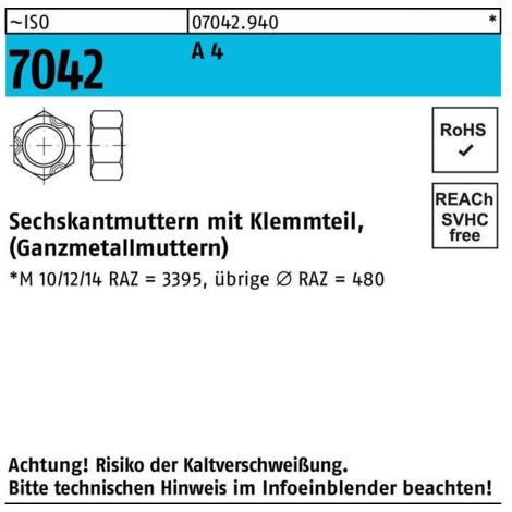ISO 7042 m.Klemmteil