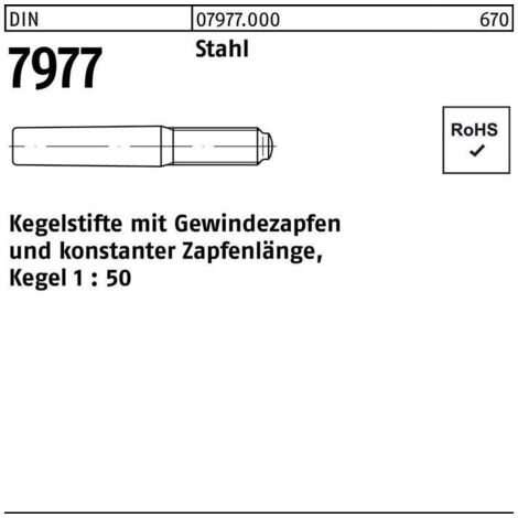 DIN 7977/ISO 8737 m.Gewindezapfen