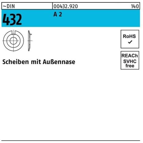 Rondelle DIN 432 m.Außennase