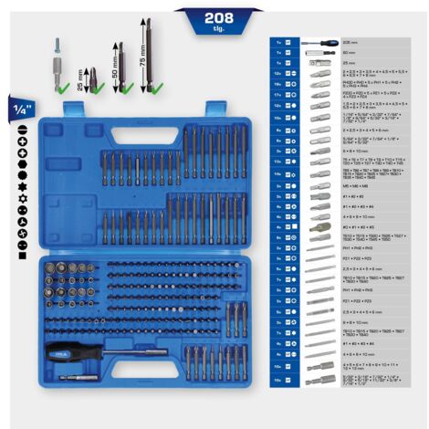 Brilliant Tools Set d’embouts, 208 pcs