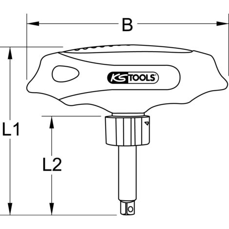 KS Tools 151.1109 Tournevis à douille DIN 3120, DIN ISO 1174, DIN 3122 ...