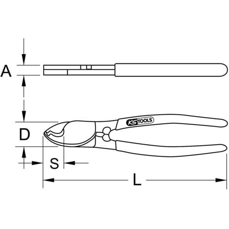 Coupe-câbles Ø10mm, 160mm