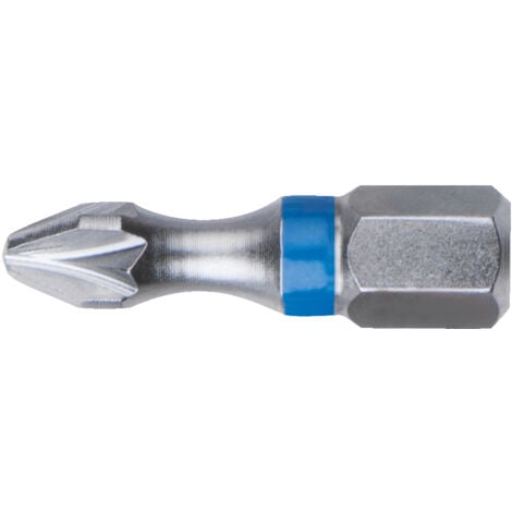 KS Tools - Boite de 5 embouts à code couleur TORSIONpower®, L. 25 mm -1/4''- POZIDRIV®, PZ3 ...