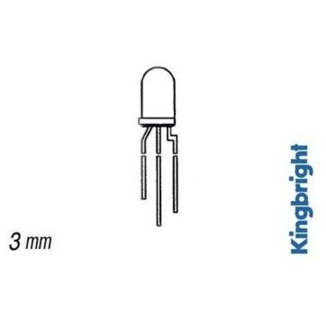 LED BICOLORE ROUGE/VERTE 5mm - BLANC DIFFUSANT