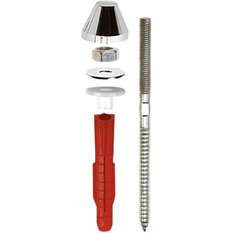 Fixation pour urinoir TOX M 10x140mm avec cache diamètre 24mm chromé