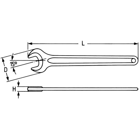 CLE A FOURCHE SIMPLE 894 46MM PH