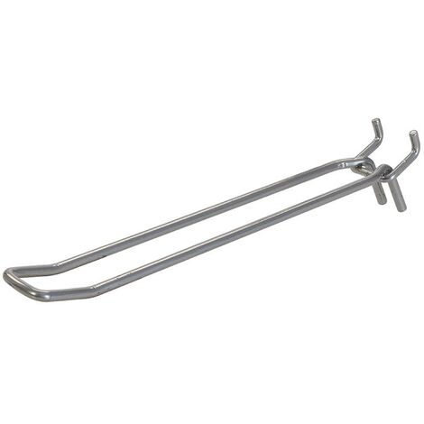 Crochets de support pour présentoir, 200 mm, 20 pcs Argenté