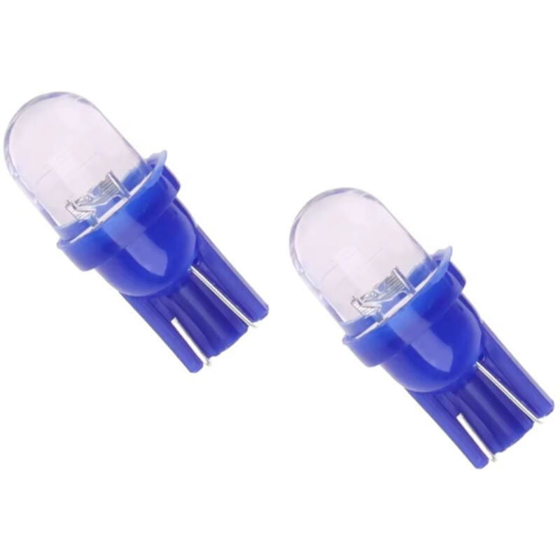 2x Ampoule LED bleu 12V T10 W5W W2,1x9,5D Voiture Remorque Moto Camion Compteur Tableau de bord