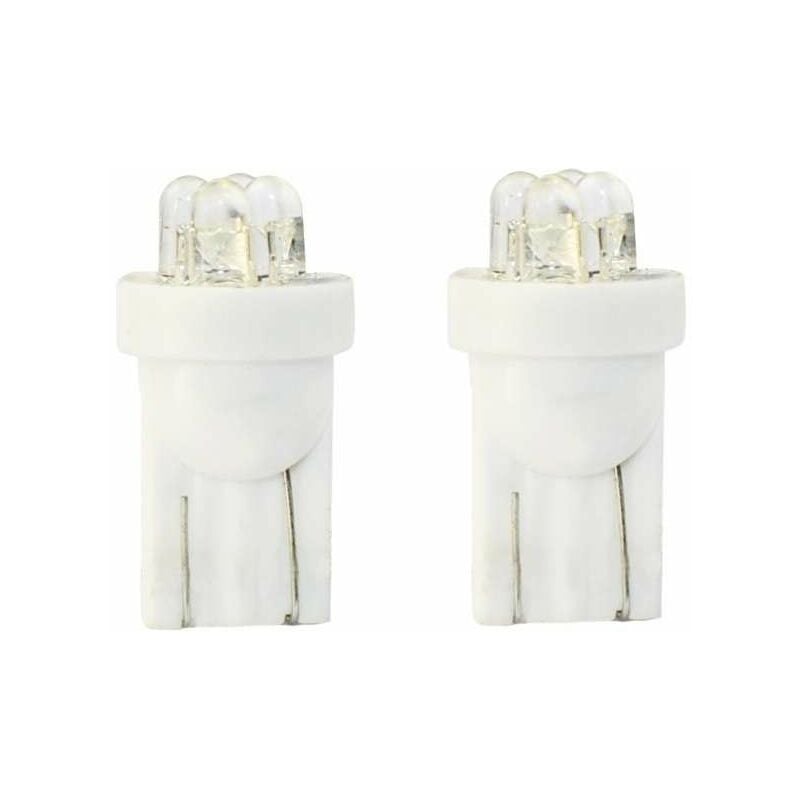 2x ampoule LED blanc 12V T10 W2,1x9,5D 0,96W 4x flux 3mm voiture remorque moto camion