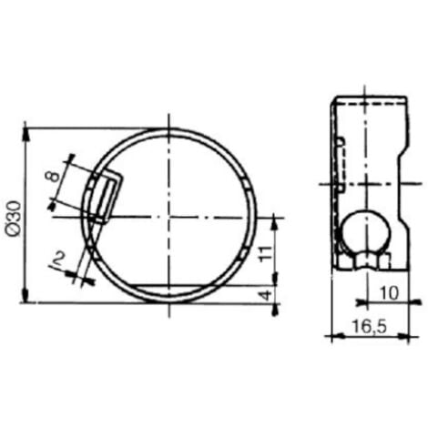 Cuvette de forme boîtier excentrique Ø 30mm pour utilisation avec ...