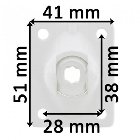 Guide à rotule sortie de caisson de volet roulant platine de 51x41mm ...