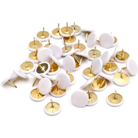 250x Punaise de fixation en laiton avec tête plastique diamètre 10mm ...