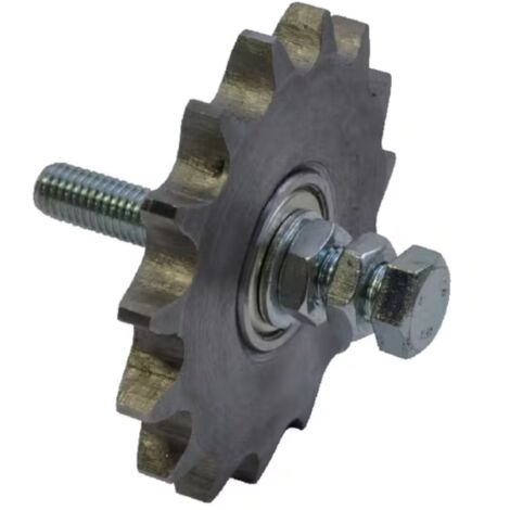 Pignon tendeur avec axe pour chaîne 06 B-1 simple 15 dents en acier C45 Entraînement Roulement ...