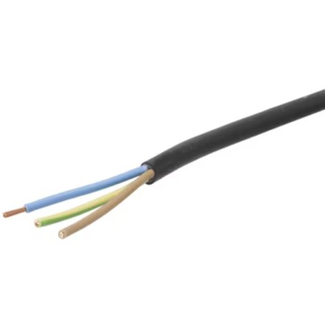 Câble électrique H05VVF 3x2,5mm2 noir longueur 2m fil universel ...