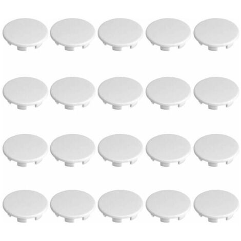 20x cache trou bouchon plastique 14 mm blanc protection trou meuble mur ...