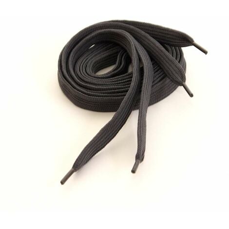 Paire de lacet plat noir longueur 75cm chaussure basket travail ...