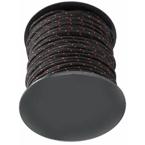Rouleau de corde noir nylon 20 mètres universel solide résistance usure ...