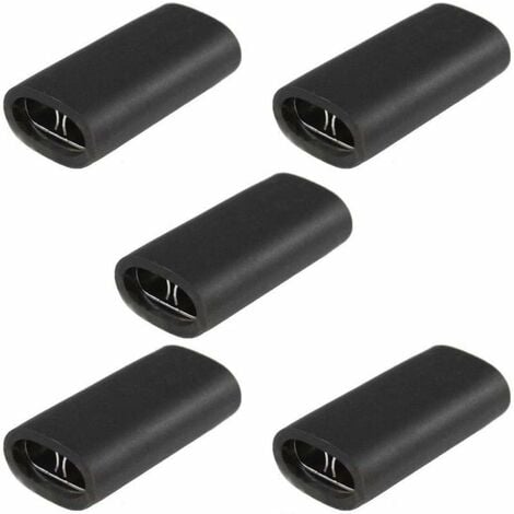 5x Connecteur cosse ronde 4,7mm lucas caoutchouc insert laiton double ...