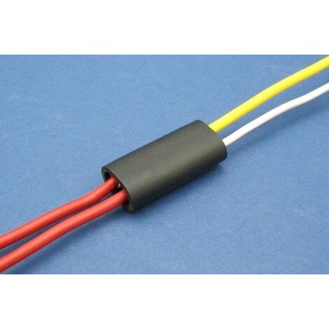 5x Connecteur cosse ronde 4,7mm lucas caoutchouc insert laiton double ...