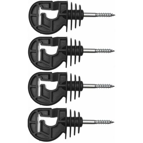 4x isolateur cloture électrique kombi universel noir à visser dans ...