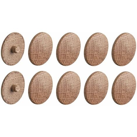 10x Cache vis bois naturel 18mm pour raccord boitier d'assemblage ...