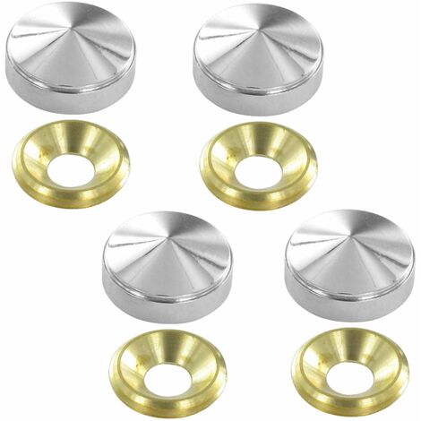 4x Cache vis laiton rosace cuvette fixation plaque entreprise maison ...