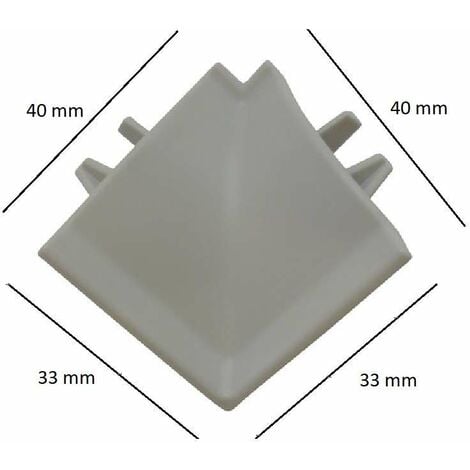 4x Connecteur angle intérieur rentrant jonction d'angle 90° pour profil ...