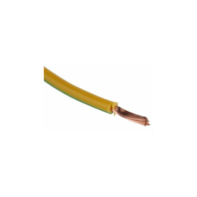 Hook Up Wire RS PRO, 2,5 mm², Vert/Jaune, 14 AWG, 100m ( Prix pour Bobine de 100 Mètres )
