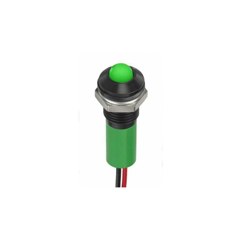 Voyant LED lumineux Vert RS PRO, dia. 8mm, 12V c.c., taille de la lampe ...