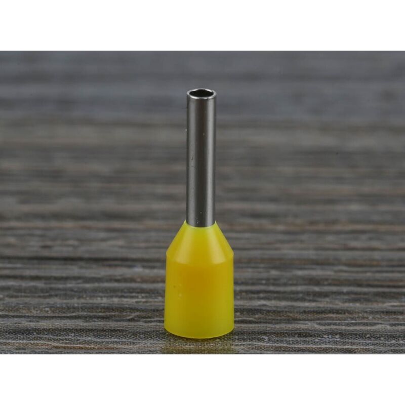 Embout à sertir 1mm², Jaune, longueur 8mm