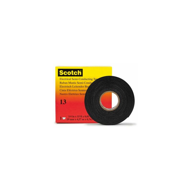 Ruban d'isolation électrique 3M en EPDM Noir 4.57m x 19mm x 0.76mm ...