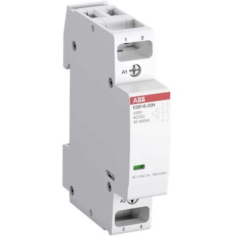 Contacteur ABB série ESB, 2 pôles , 2 NF, 20 A, 24 V, 1,3 kW ( Prix ...