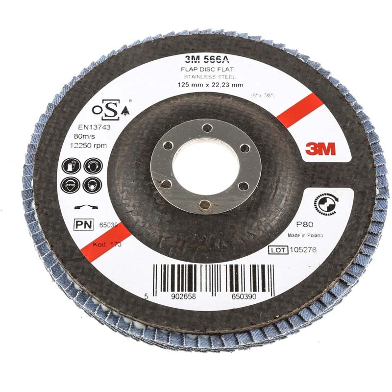 Disque abrasif 3M, P80, Ø 125mm ( Prix pour Boîte de 10 )