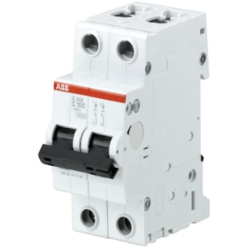 Disjoncteur ABB S200 2P, 100A, montage rail DIN ( Prix pour Boîte de 1 )