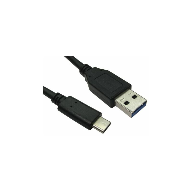Câble USB RS PRO, USB A vers USB C, 0.5m, Noir ( Prix pour Boîte de 5 )