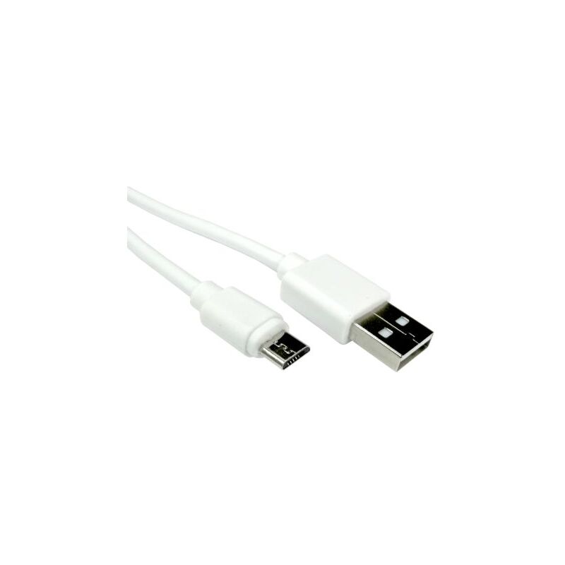 Câble USB RS PRO USB A vers Micro-USB B, 3m, Blanc ( Prix pour Boîte de ...