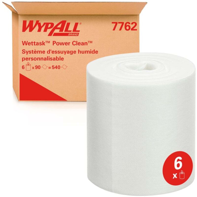 Essuyeur Kimberly Clark WypAll Wettask Power Clean pour Nettoyage des ...