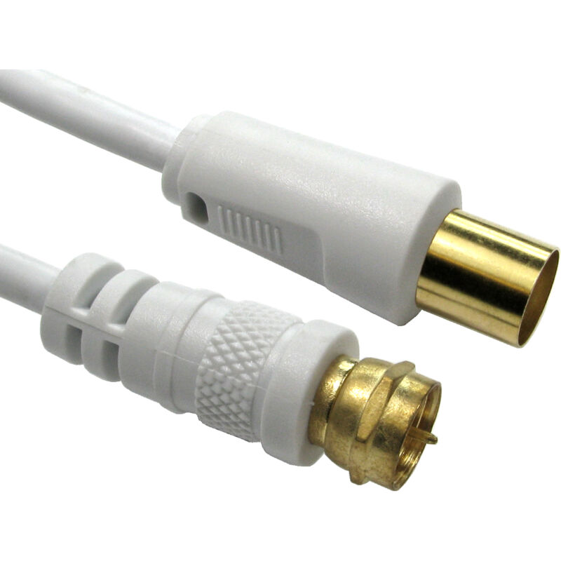 Câble coaxial RS PRO, F Connector, Connecteur d'antenne TV, / Type F ...