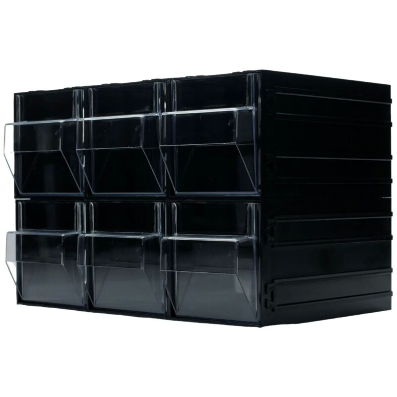 Unité de stockage 6 tiroirs RS PRO, 225mm x 338mm x 225mm ( Prix pour 1 )